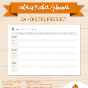 Food CALORIE Tracker • Calorie Count • Food DIARY & Calorie Diary ...