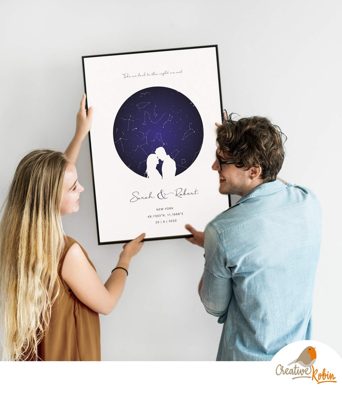 Couple STAR MAP | Wedding Night Sky Print | Personalized Constellation ...
