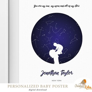 Baby Birth STAR MAP | Personalized Constellation Map | Night Sky Print ...