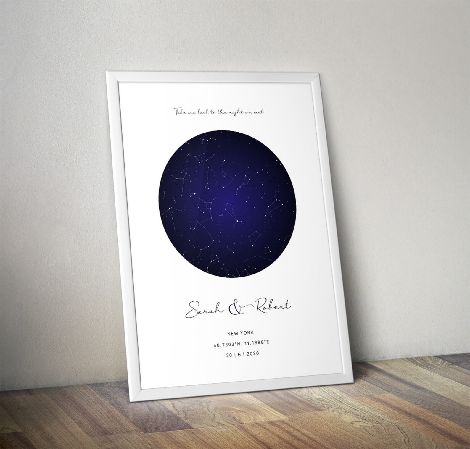 Custom Star Map Personalized Constellation Map Night Sky - Etsy