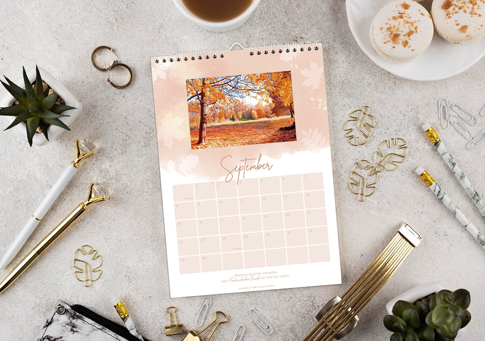 Photo Calendar & Craft Calendar With Charming Sayings on All Pages I ...
