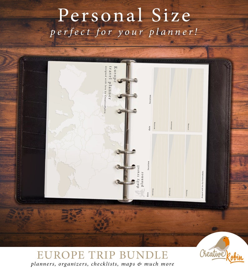 EUROPE Travel Planner | Europe Trip Planner | Filofax Planner With ...