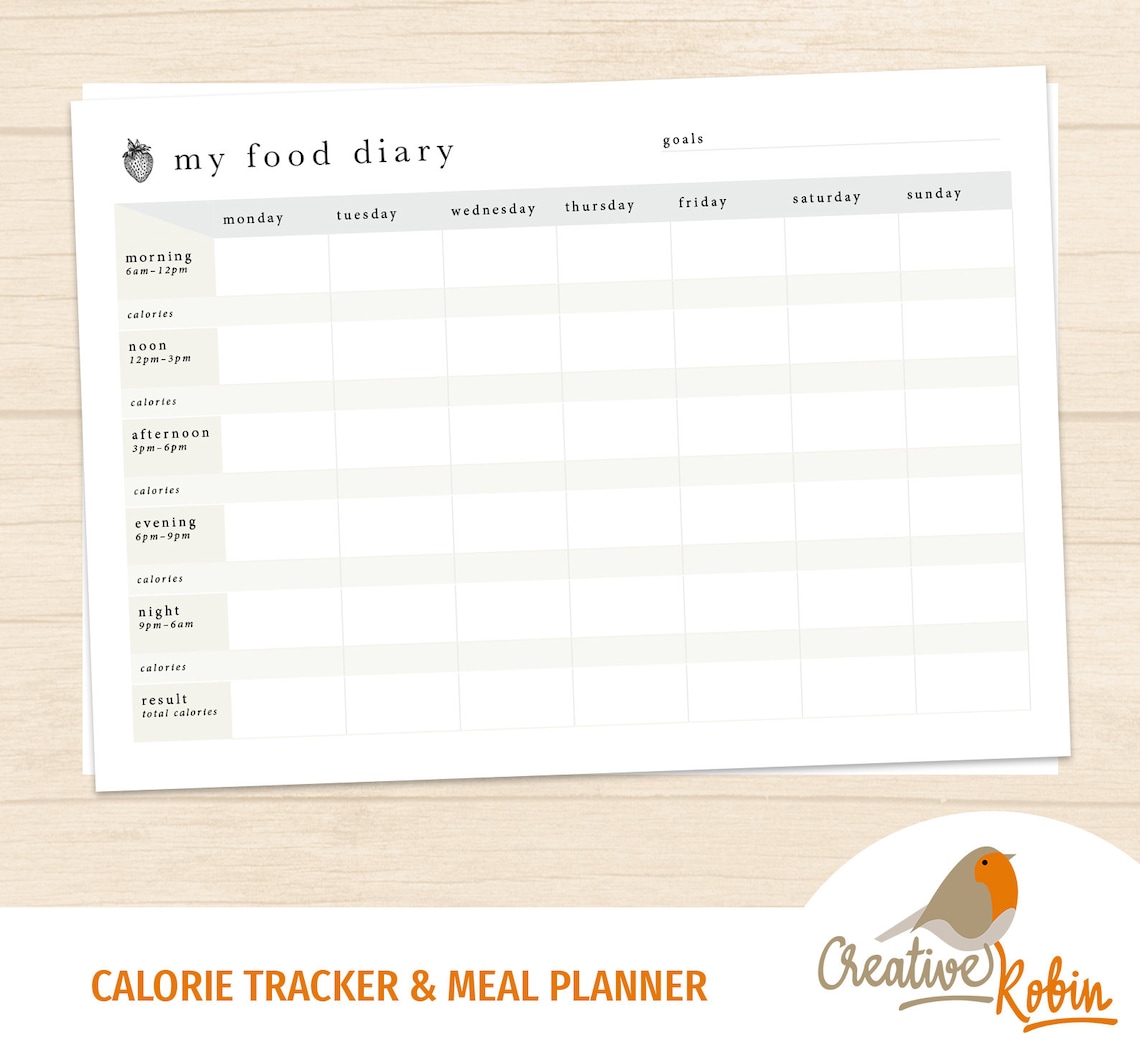 Food CALORIE Tracker Calorie Count Food DIARY & Calorie Diary Calorie ...