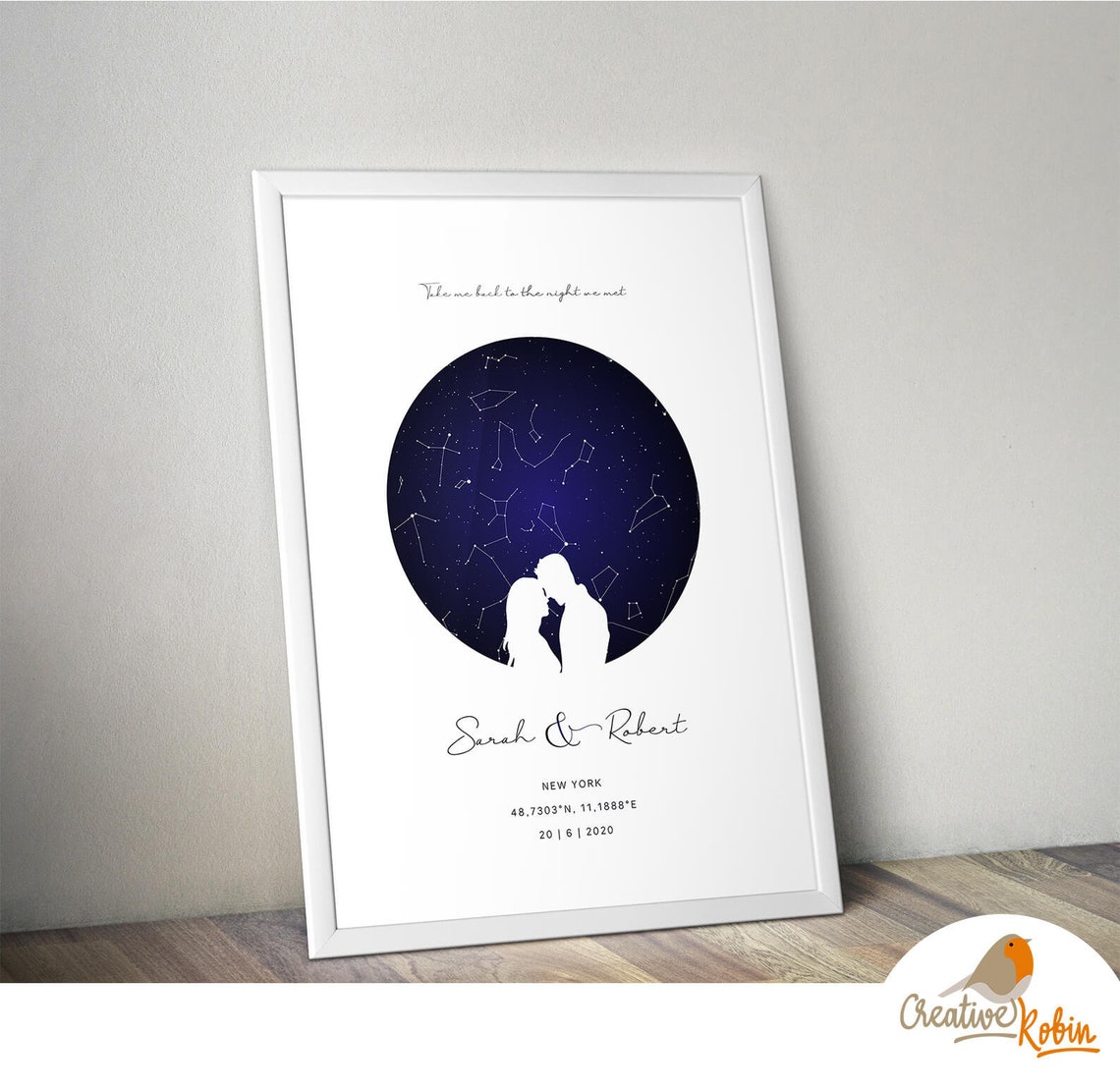 Couple STAR MAP | Wedding Night Sky Print | Personalized Constellation ...