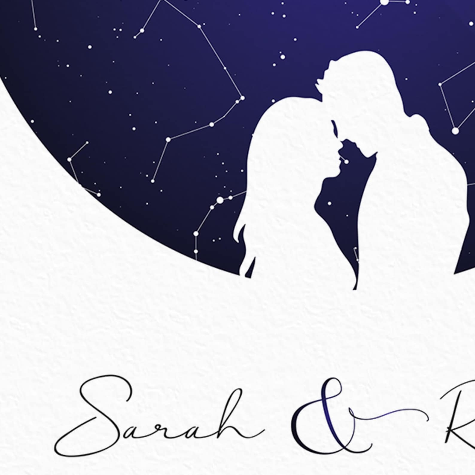 Couple STAR MAP | Wedding Night Sky Print | Personalized Constellation ...