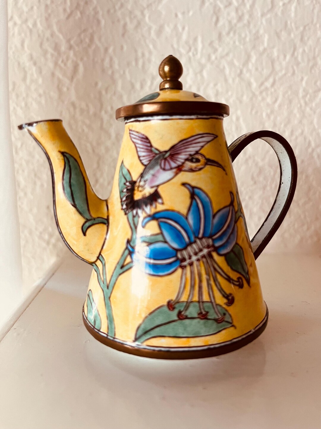 Vintage Miniature Enamel Teapot - Etsy