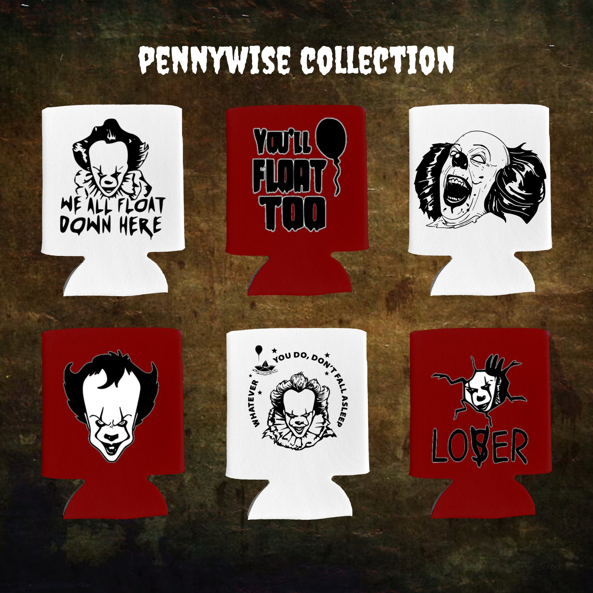 Horror Movie Can Cooler Sets Spooky Can Cooler Sets - Etsy