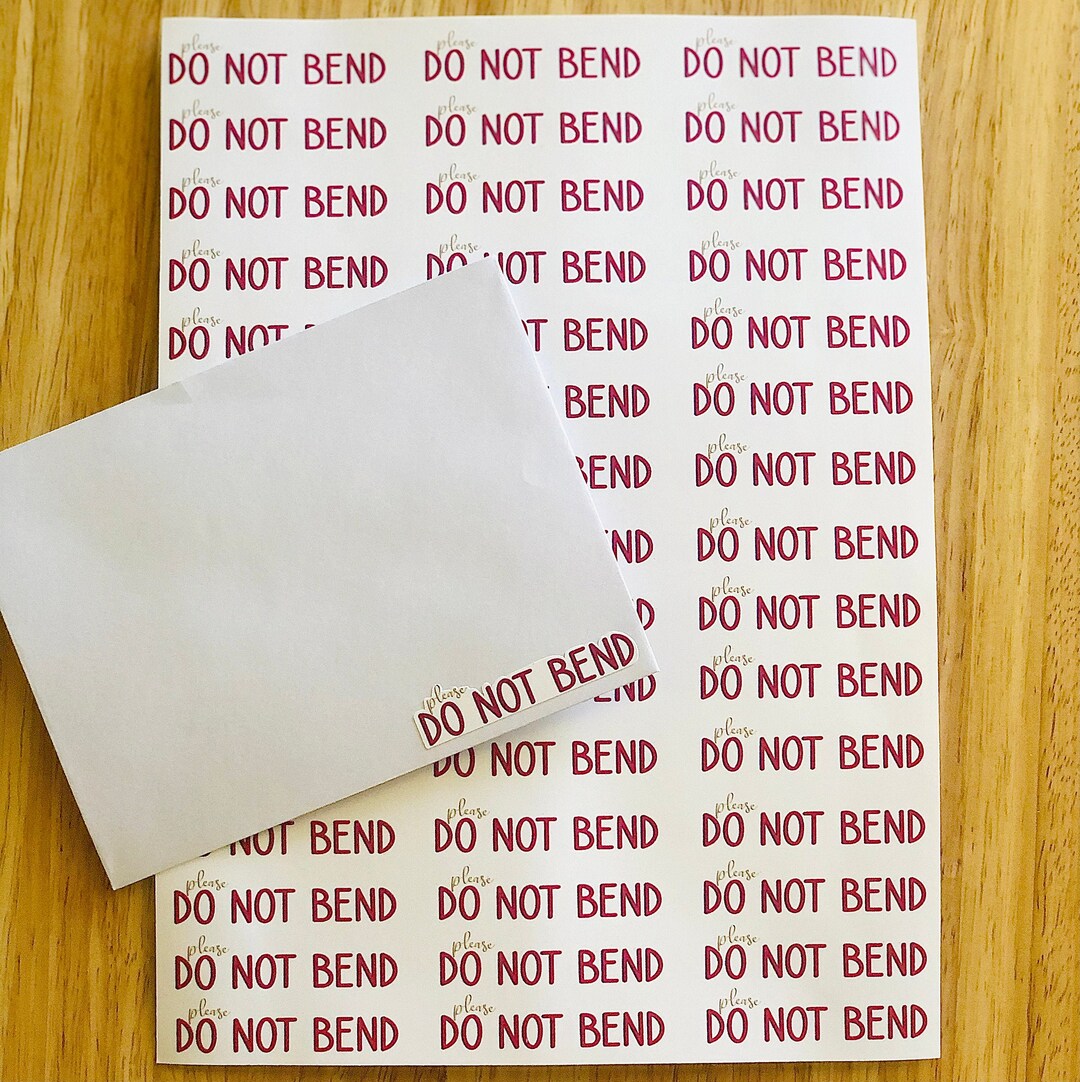 Do Not Bend Sticker Sheet / Packaging Stickers / Sticker Sheet / Small ...