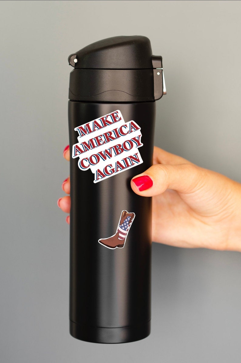 Make America Cowboy Again Sticker / Cowboy Sticker / - Etsy