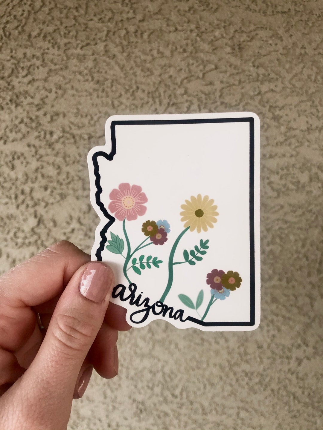 Arizona Floral Sticker / California Floral Sticker / State Floral ...