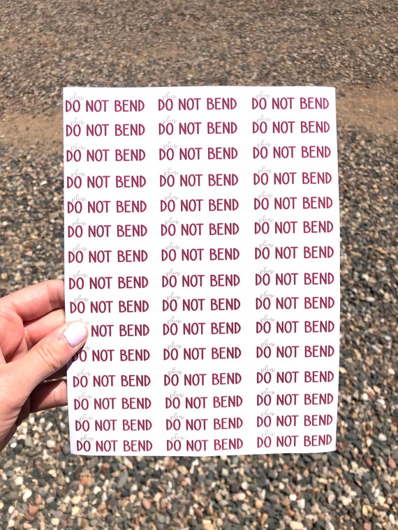Do Not Bend Sticker Sheet / Packaging Stickers / Sticker Sheet | Etsy