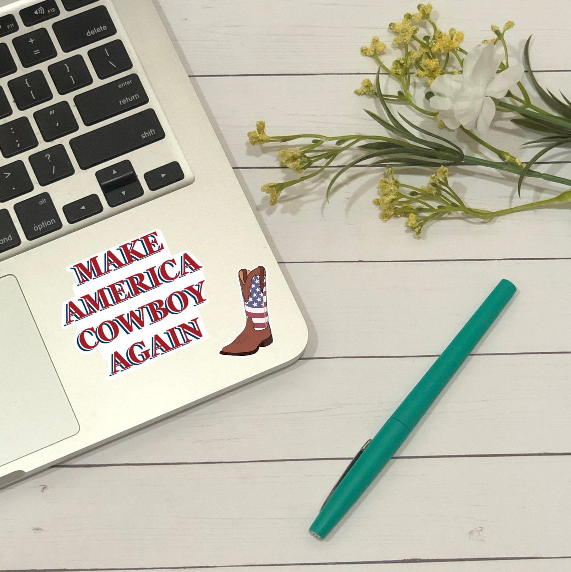 Make America Cowboy Again Sticker / Cowboy Sticker / - Etsy