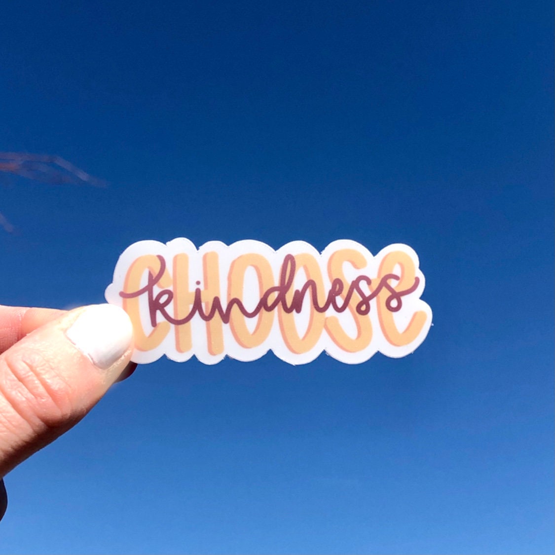 CLEAR Choose Kindness Sticker / Choose Kindness / Be Kind / | Etsy