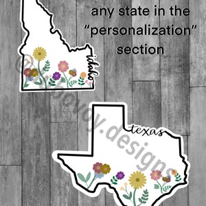 Arizona Floral Sticker / California Floral Sticker / State Floral ...