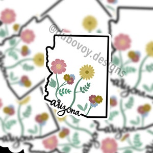 Arizona Floral Sticker / California Floral Sticker / State Floral ...