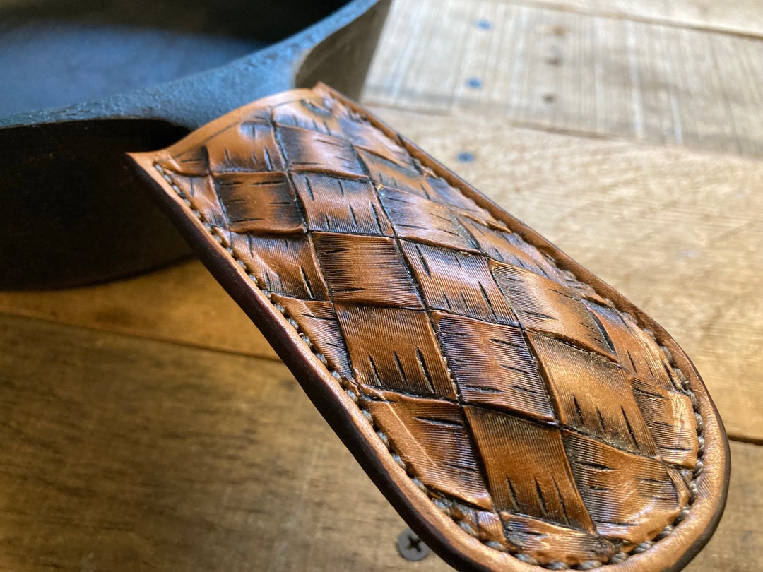 Hand Tooled Cast Iron Skillet Holder - Etsy