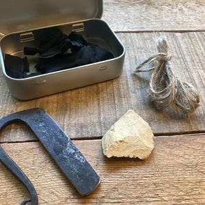 Hand Forged Flint and Steel Fire Kit - Etsy