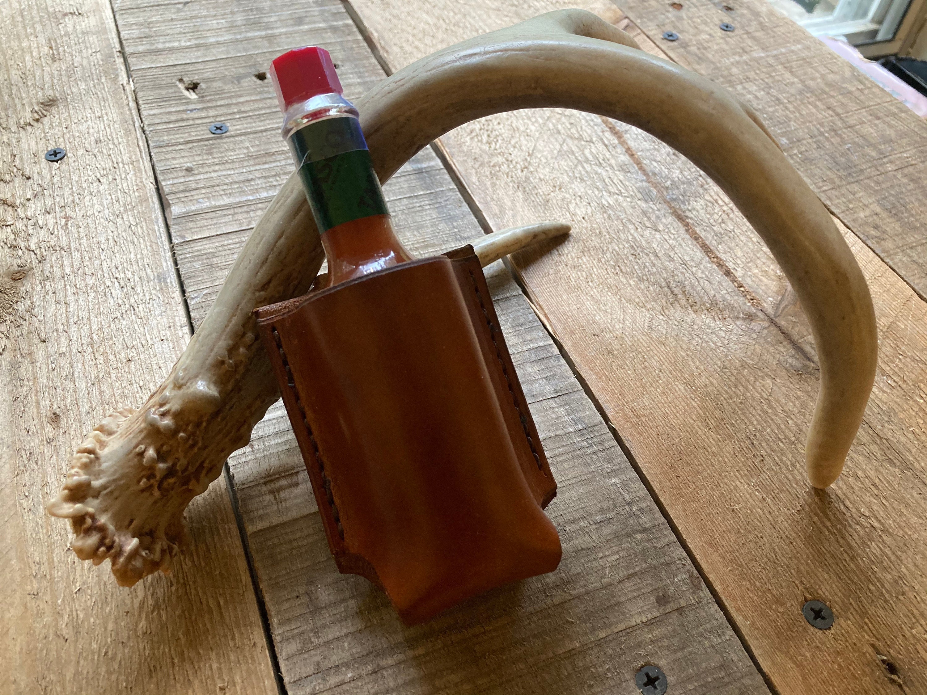 Handmade Leather Tabasco Holster Light Brown - Etsy