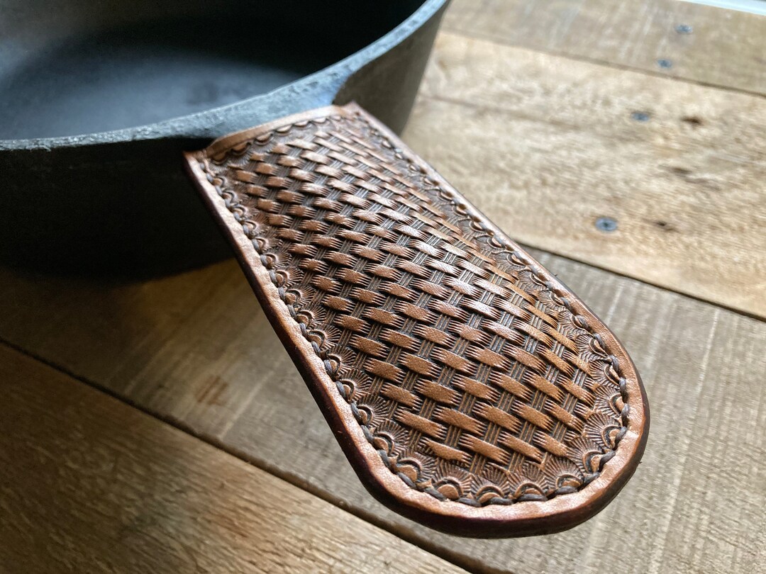Basket Stamped Cast Iron Skillet Holder - Etsy
