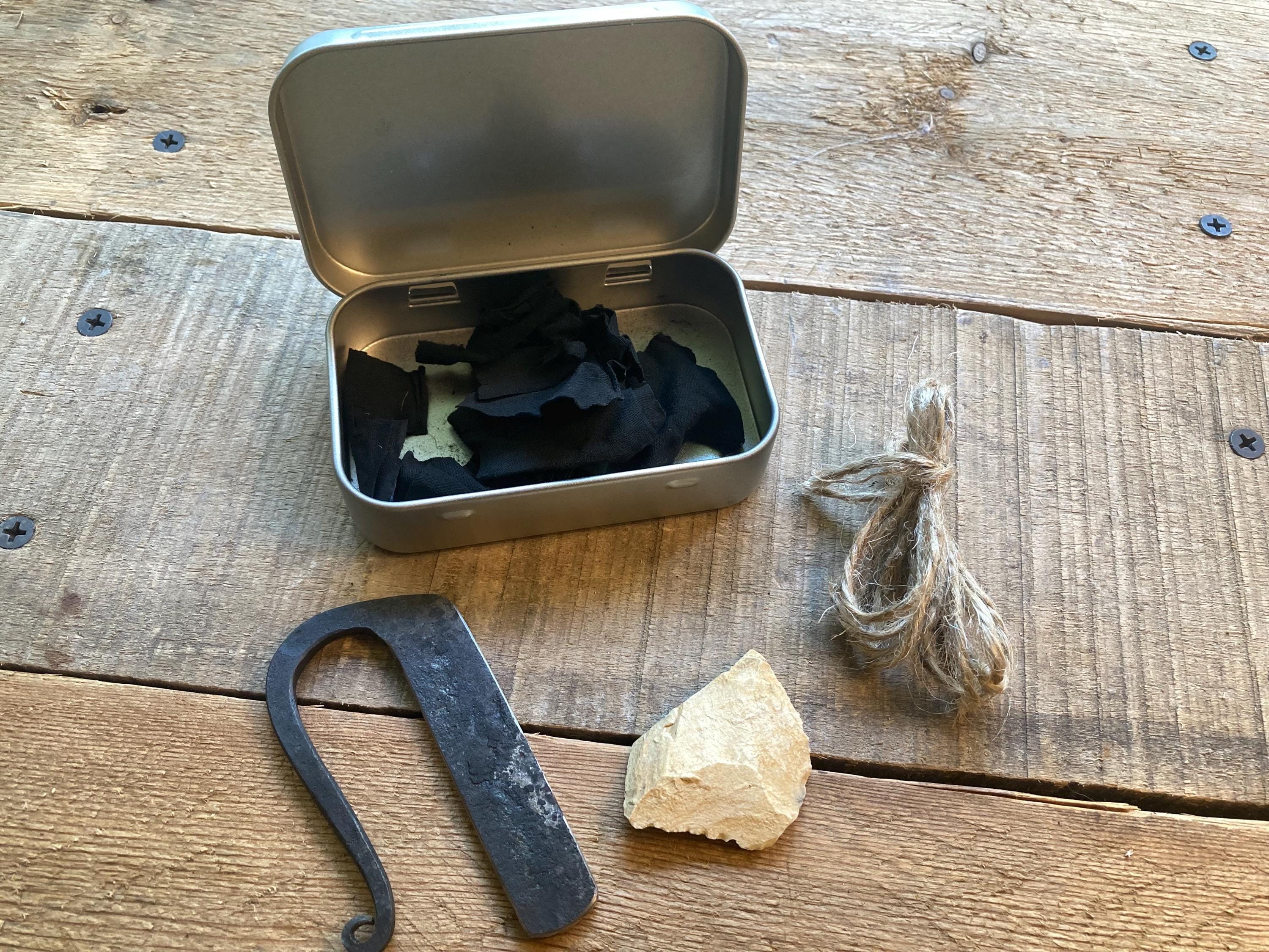 Hand Forged Flint and Steel Fire Kit - Etsy