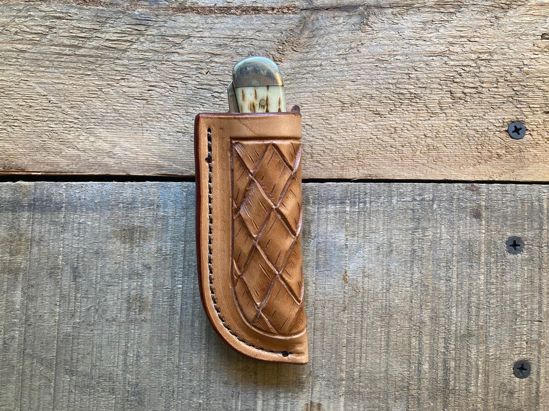 Western Tooled Knife Sheath - Etsy