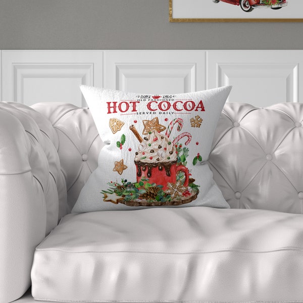 Hot Cocoa Pillow - Etsy