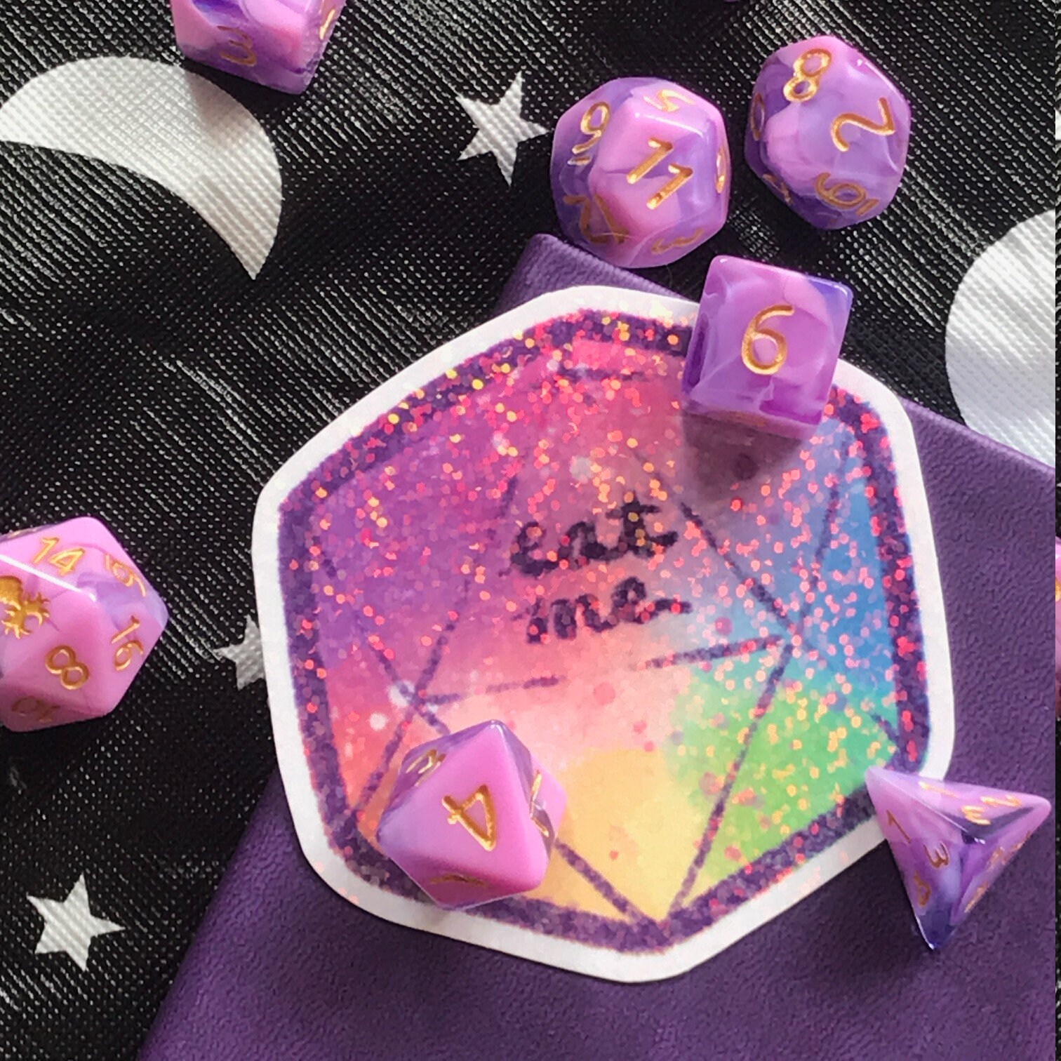 Eat Me Candy D20 Holographic Sticker Weather Proof Vinyl | Etsy