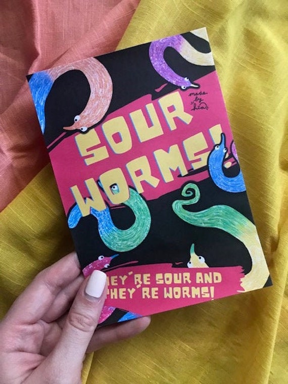 Sour Worms Sticker Pack Weather Proof Vinyl Sticker Set for - Etsy