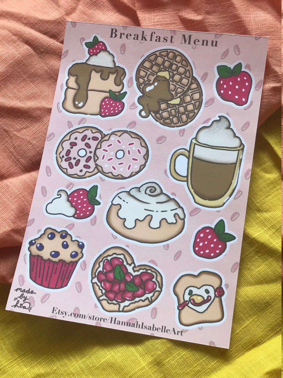 Cute Foods: Breakfast Sticker Sheet - Etsy.de
