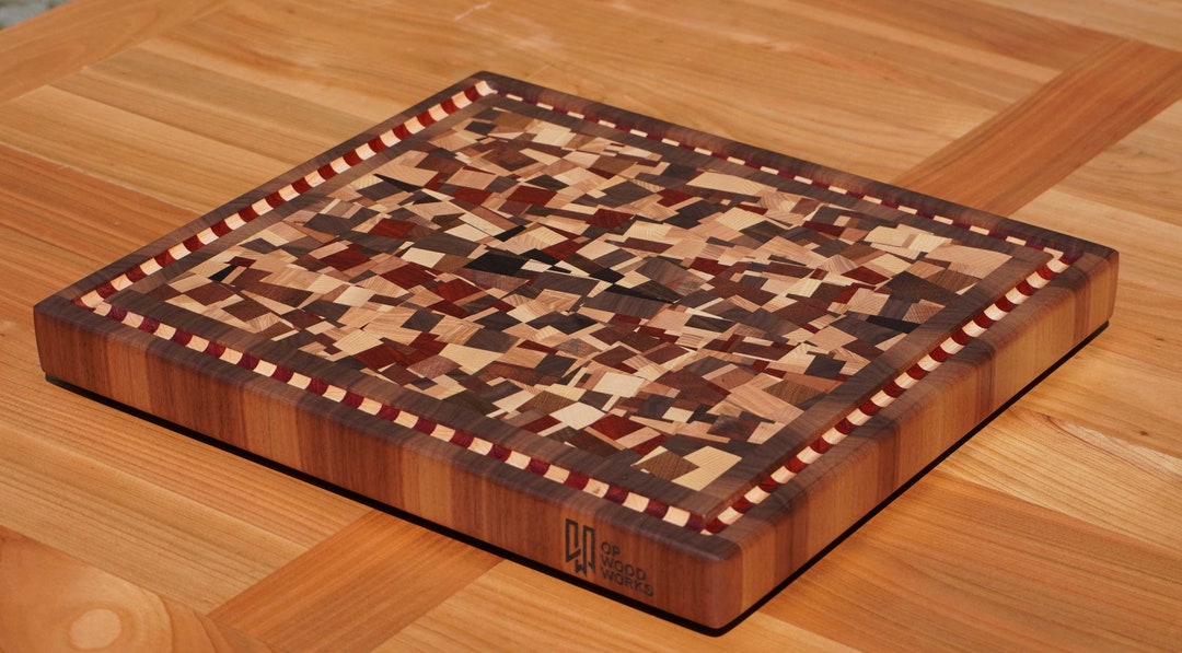 End Grain Cutting Board, Butcher Block, No. 001A/18. Pattern: 001A ...