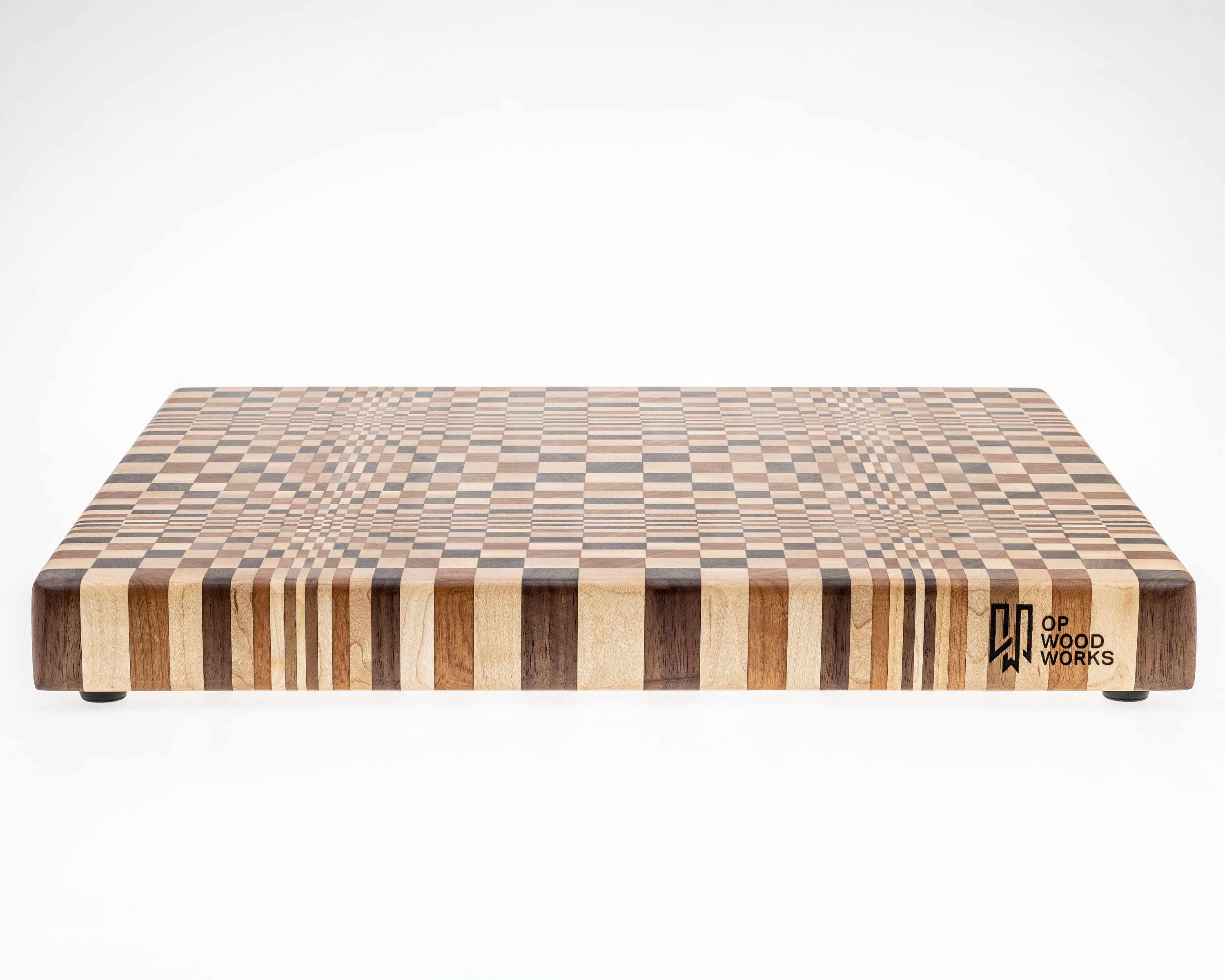 End Grain Cutting Board 3D, Butcher Block, No. 004B/6. Pattern: 004B ...