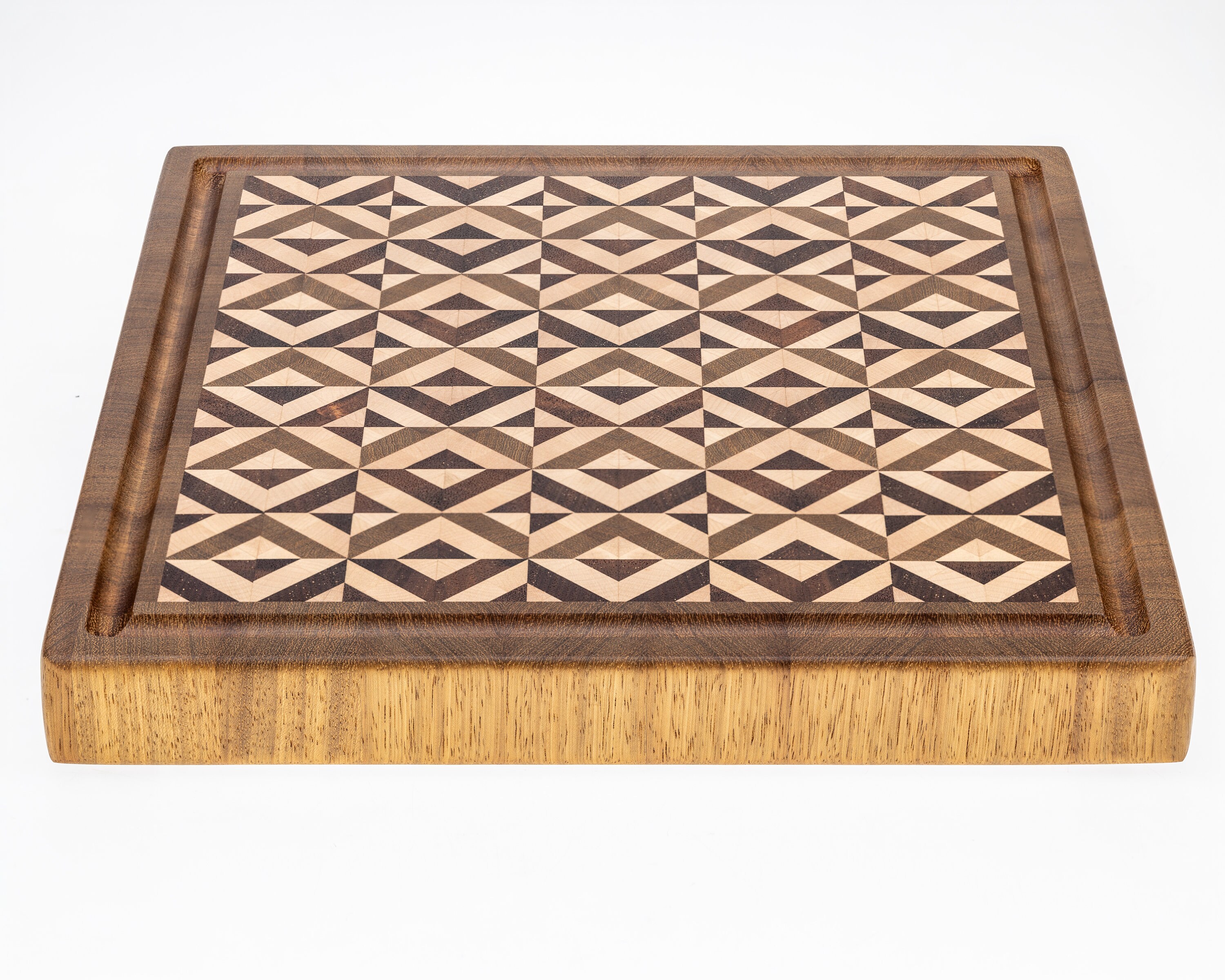 End Grain Cutting Board 3D, Butcher Block, No. 011C/1. Pattern: 011C ...
