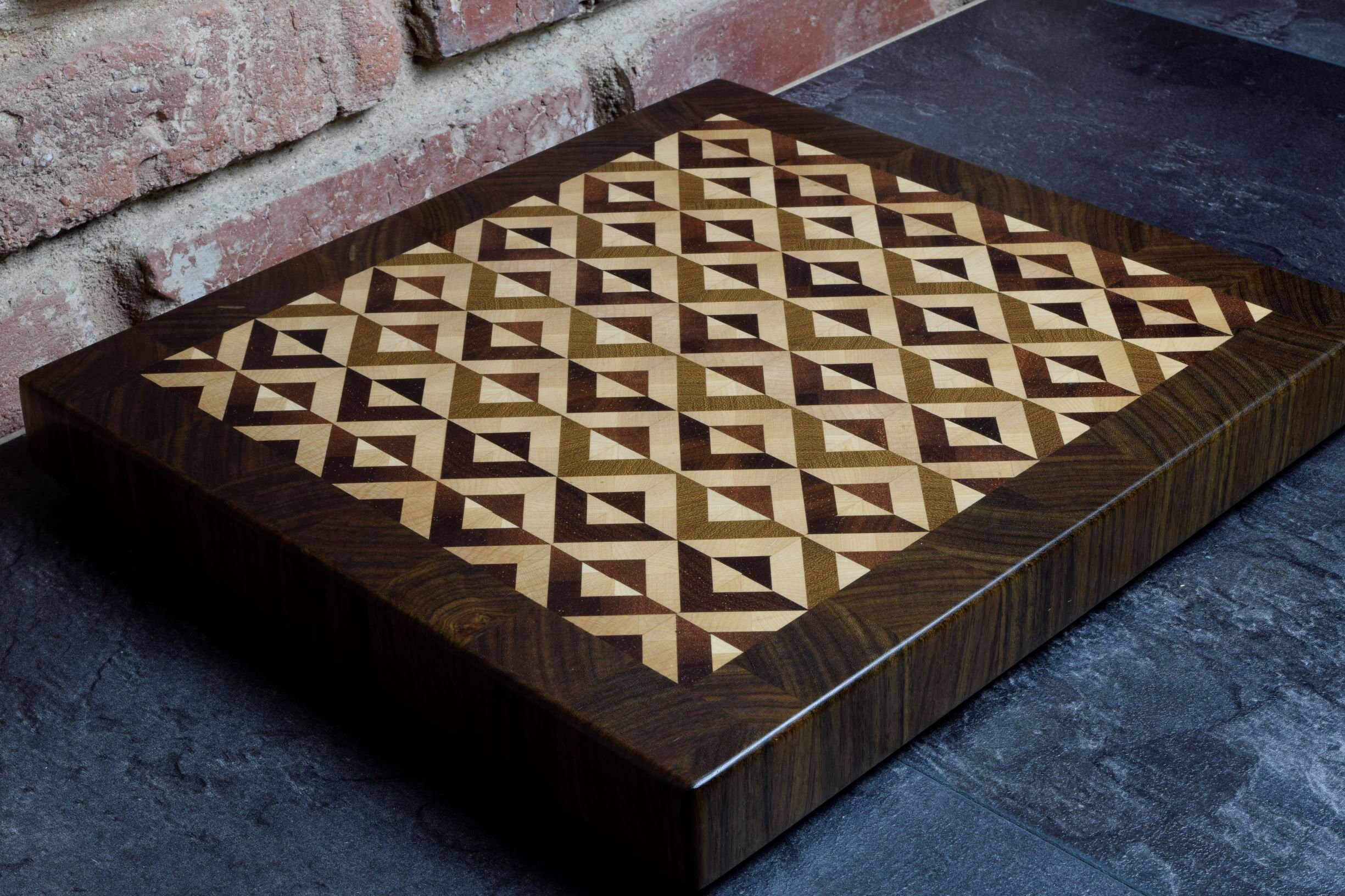 End Grain Cutting Board 3D Butcher Block Schneidebrett | Etsy