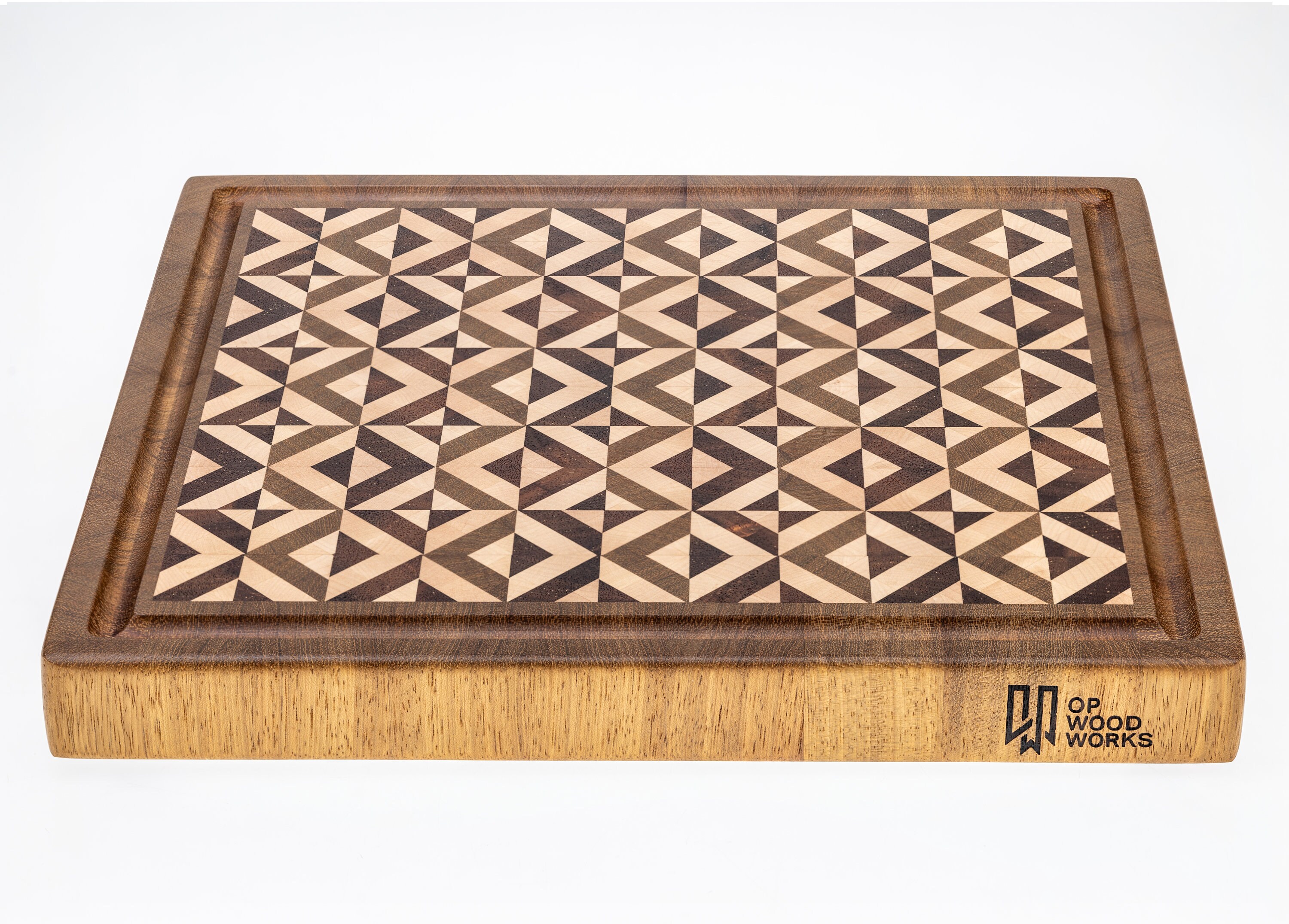 End Grain Cutting Board 3D, Butcher Block, No. 011C/1. Pattern: 011C ...