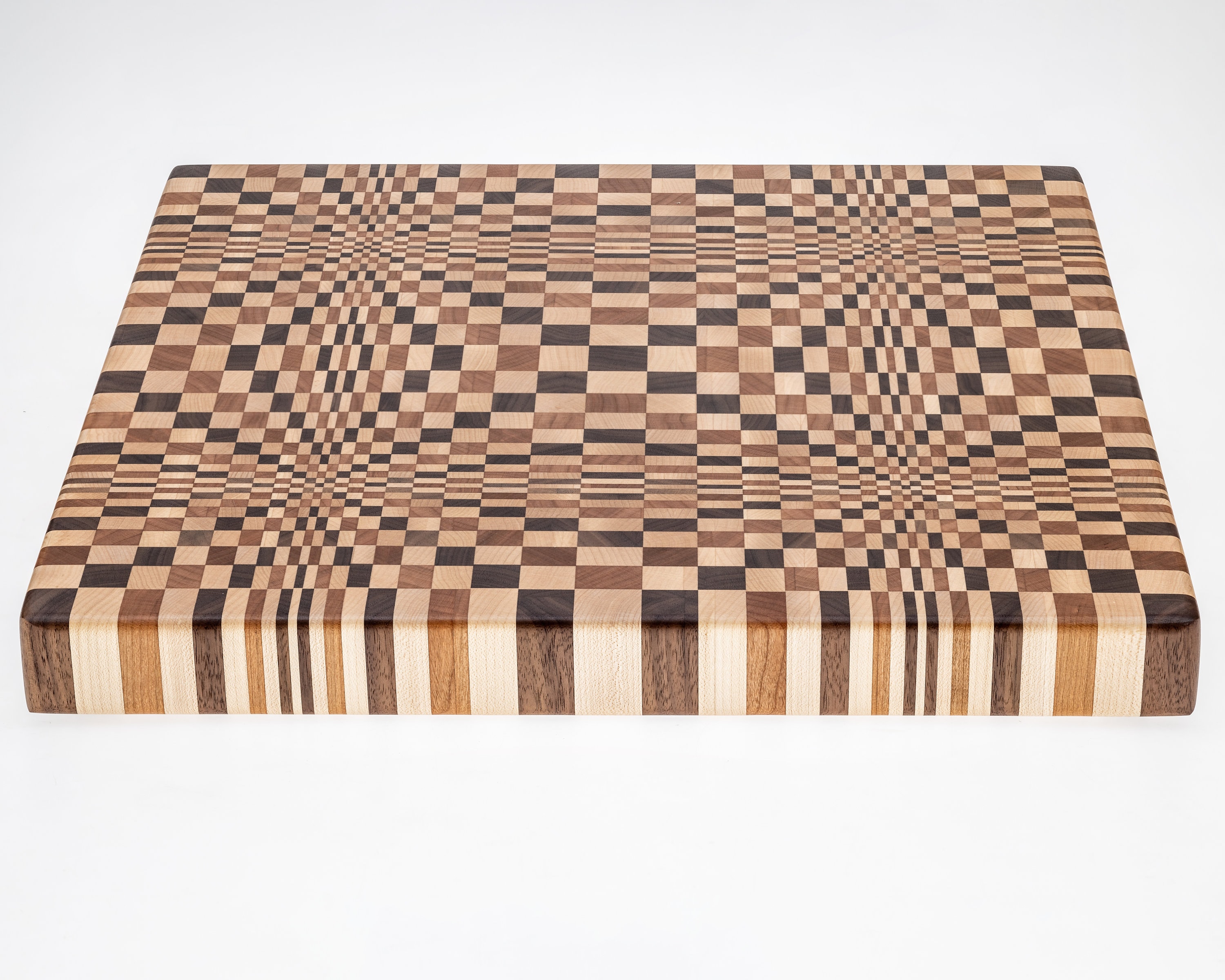 End Grain Cutting Board 3D, Butcher Block, No. 004B/6. Pattern: 004B ...