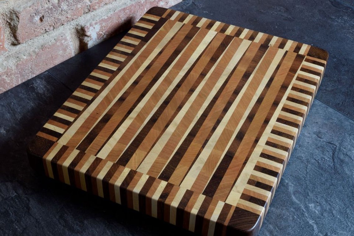 End Grain Cutting Board 3D Butcher Block Schneidebrett - Etsy