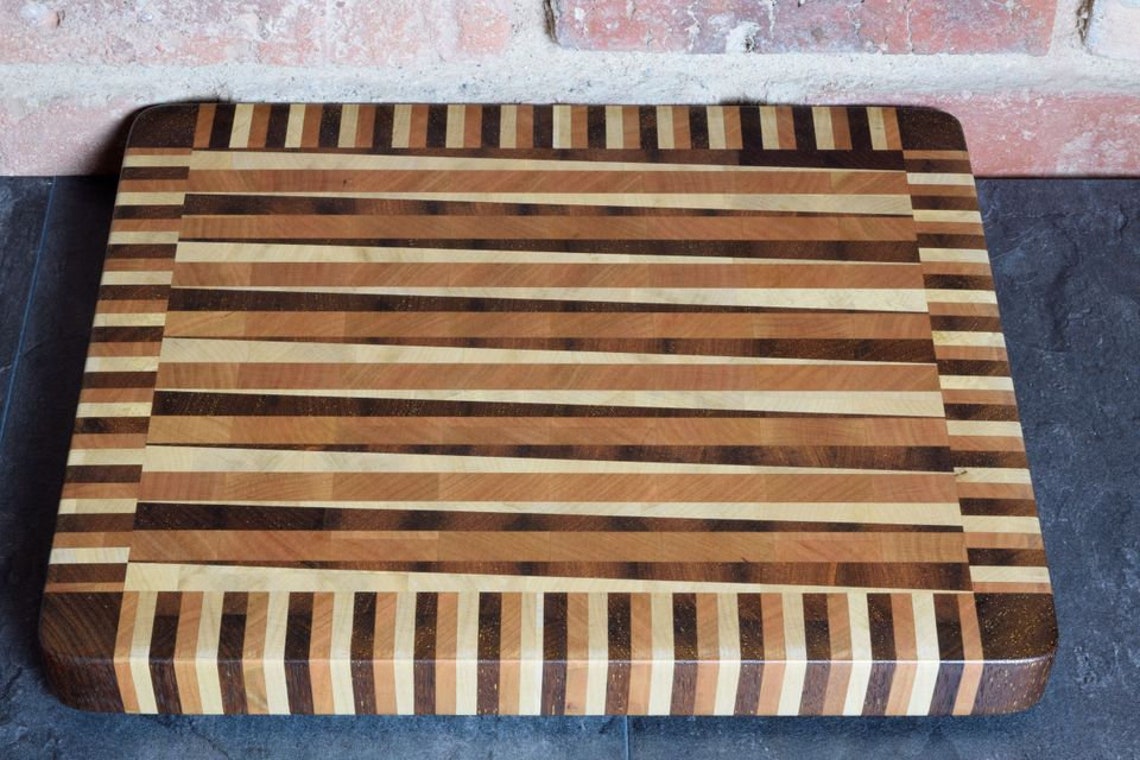End Grain Cutting Board 3D Butcher Block Schneidebrett | Etsy