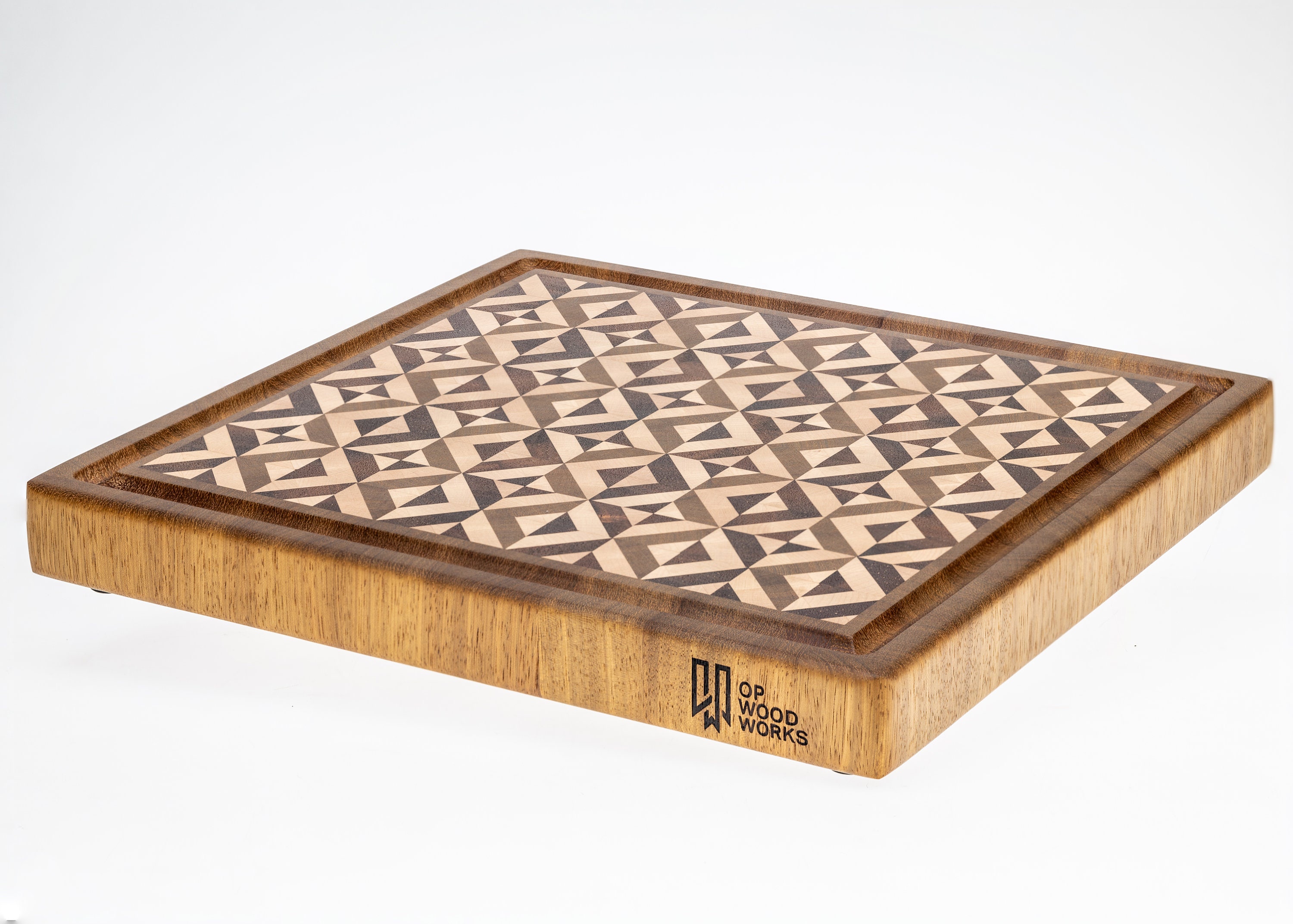 End Grain Cutting Board 3D, Butcher Block, No. 011C/1. Pattern: 011C ...