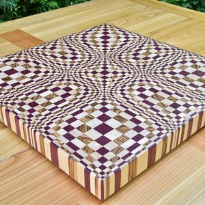 End Grain Cutting Board 3D Butcher Block Decor Board No 176. - Etsy