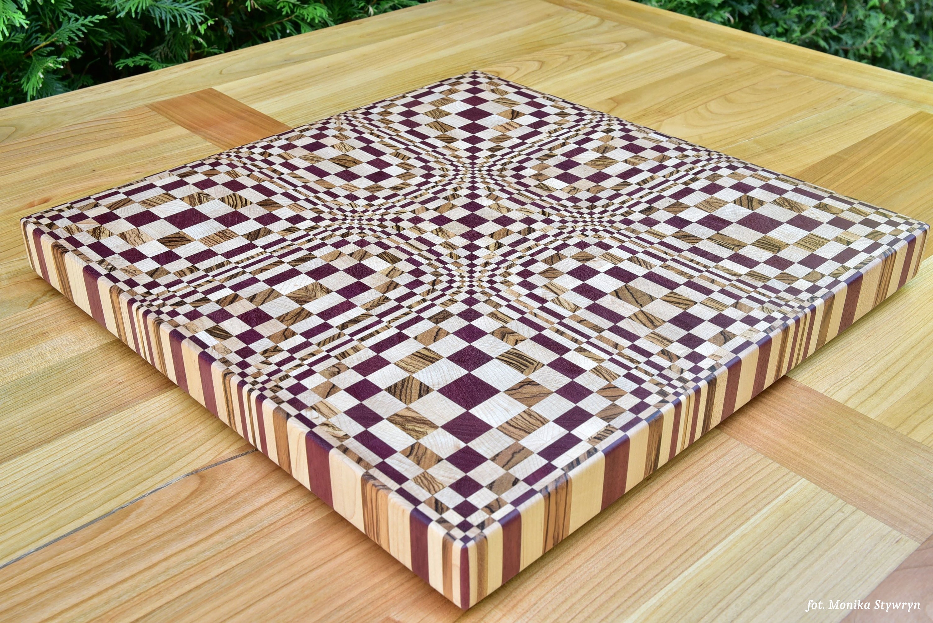 End Grain Cutting Board 3D Butcher Block Decor Board No 176. - Etsy