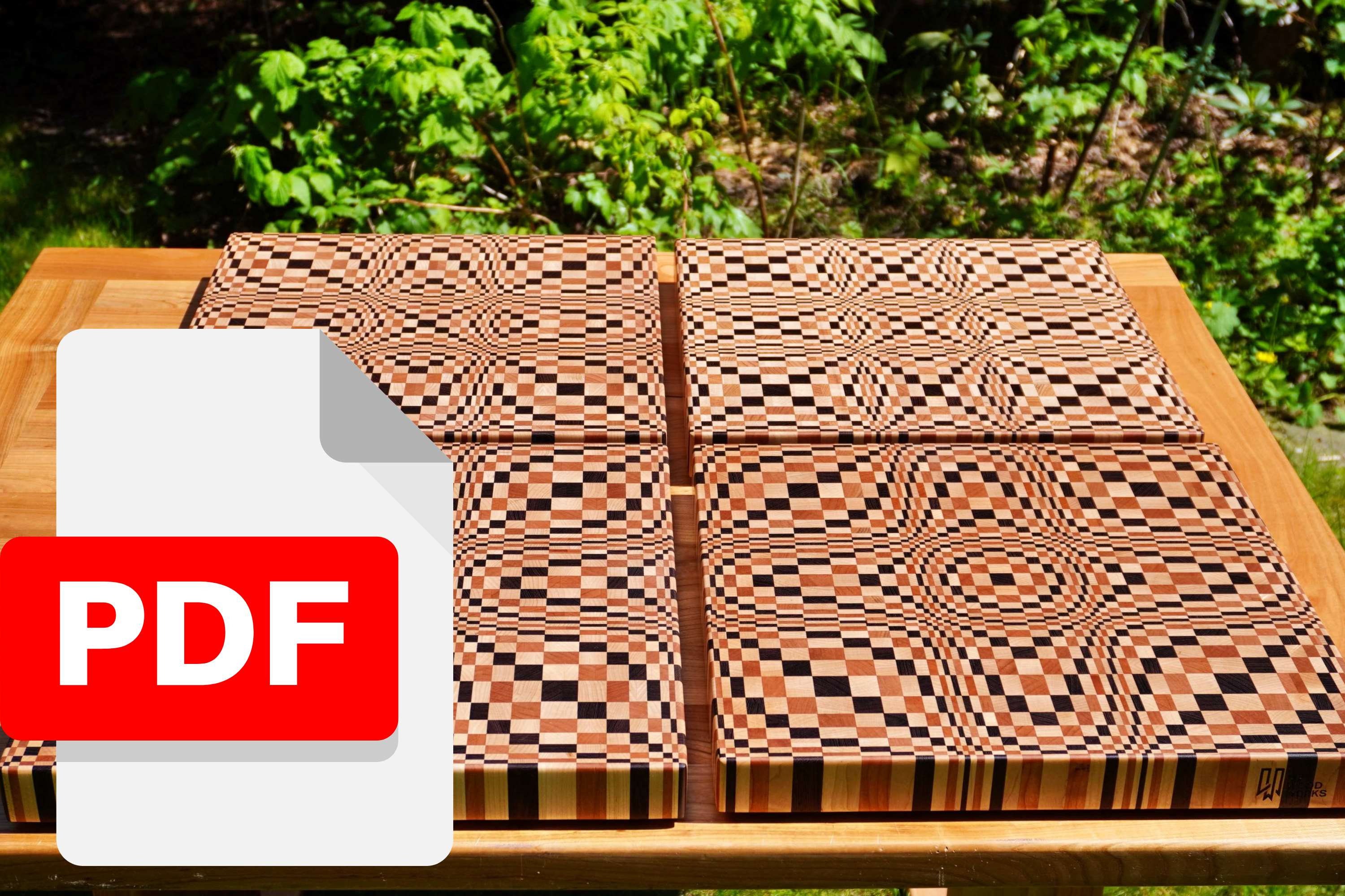 The Package of Four Instructions on How to Make Cutting Boards Shown in ...