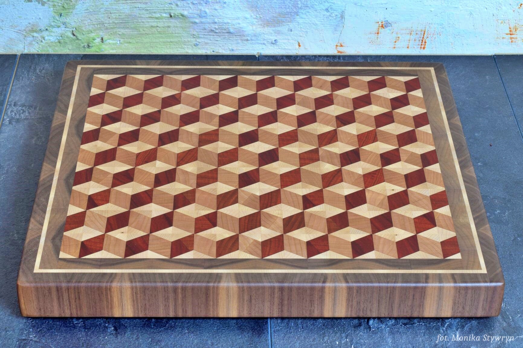 End Grain Cutting Board 3D, Butcher Block, Schneidebrett, Küchenbrett ...