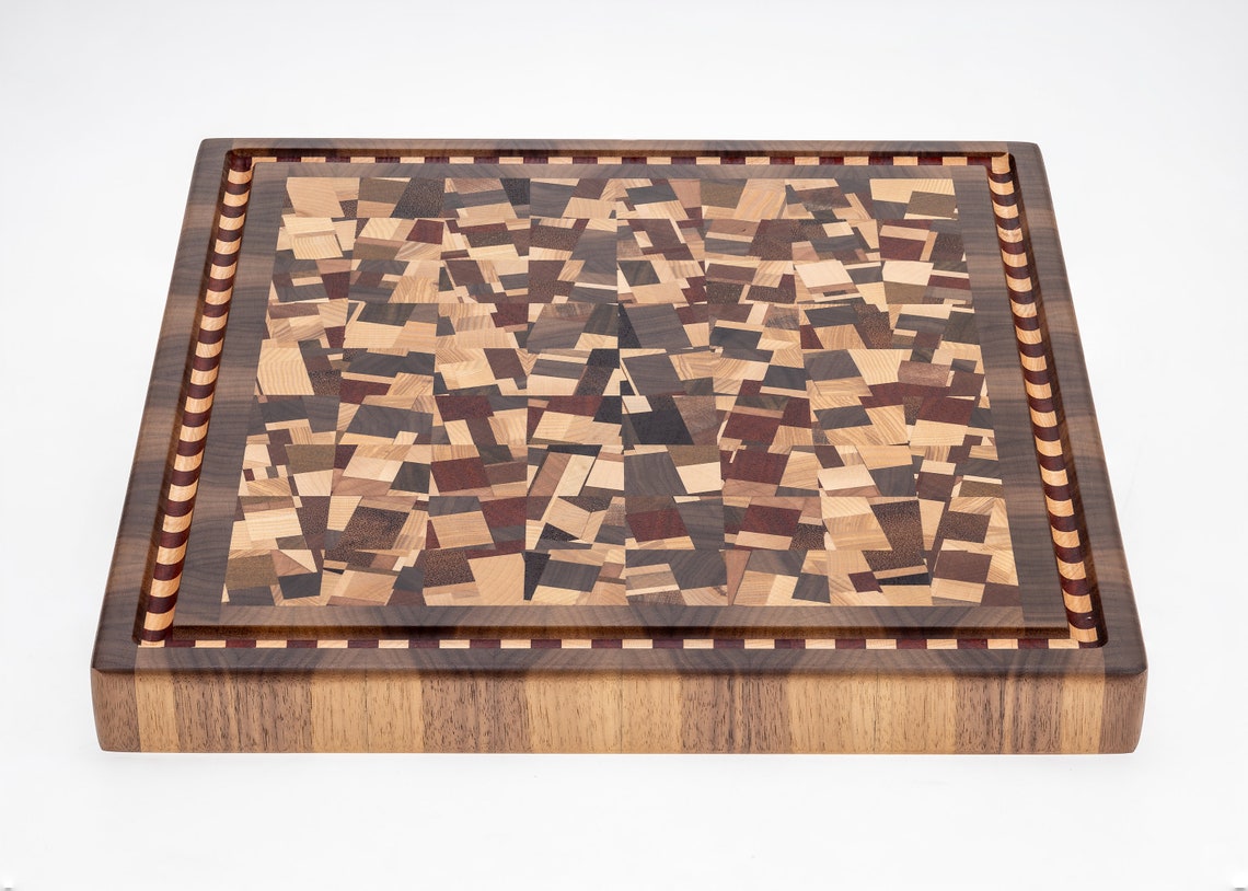 End Grain Cutting Board, Butcher Block, No. 001A/18. Pattern: 001A ...