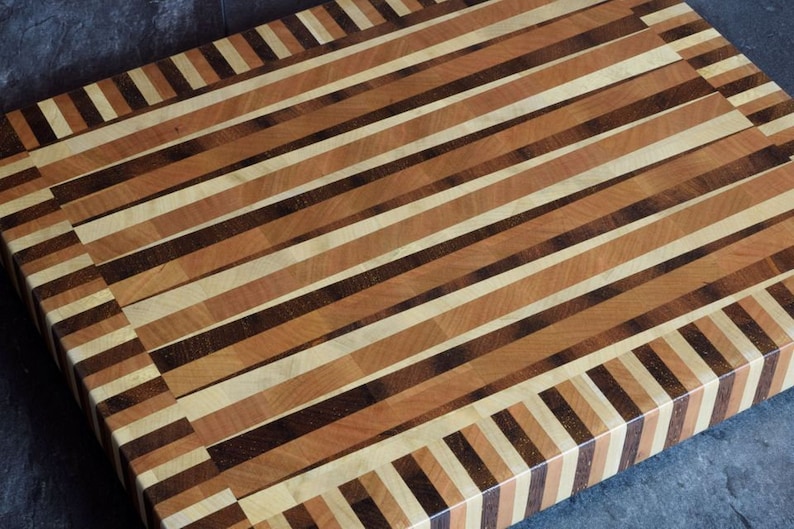 End Grain Cutting Board 3D Butcher Block Schneidebrett - Etsy