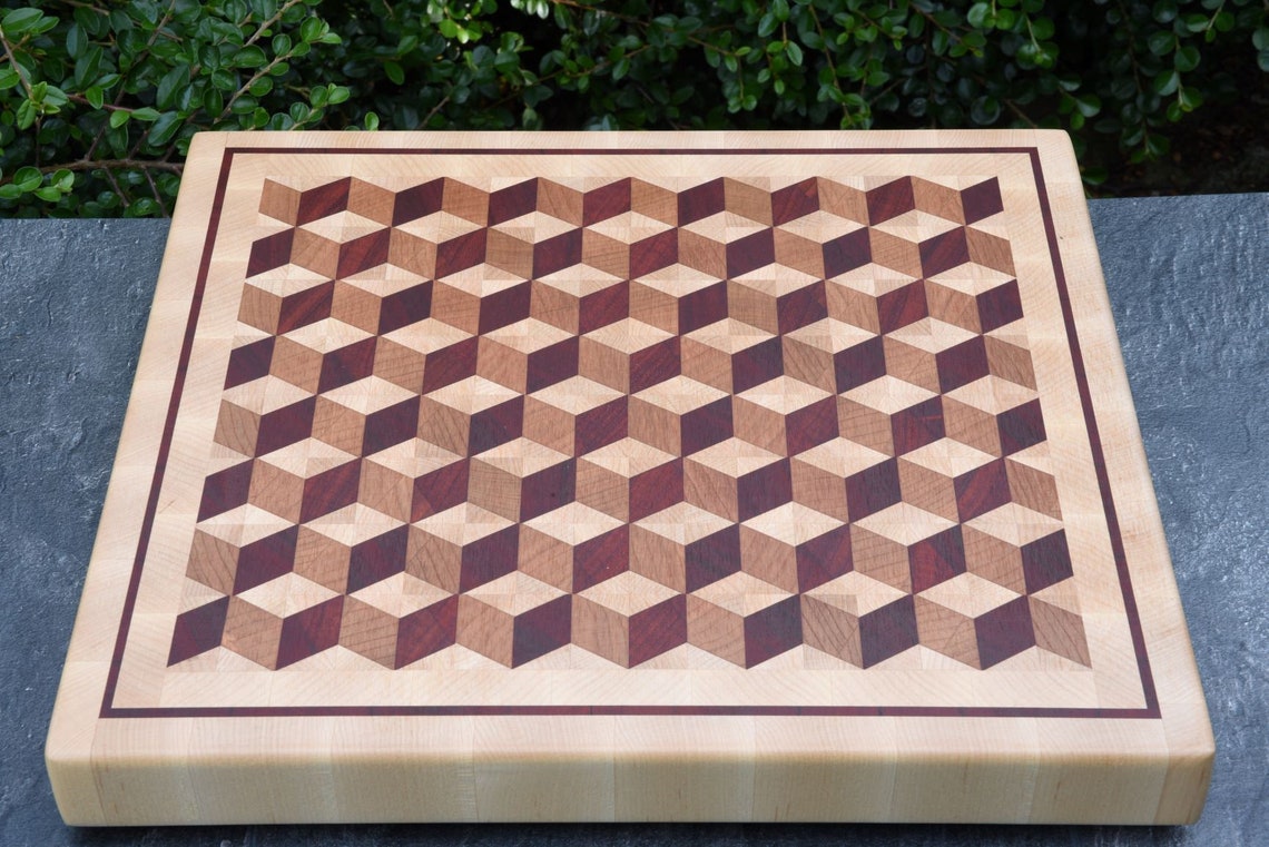 End Grain Cutting Board 3D, Butcher Block, Schneidebrett, Küchenbrett ...