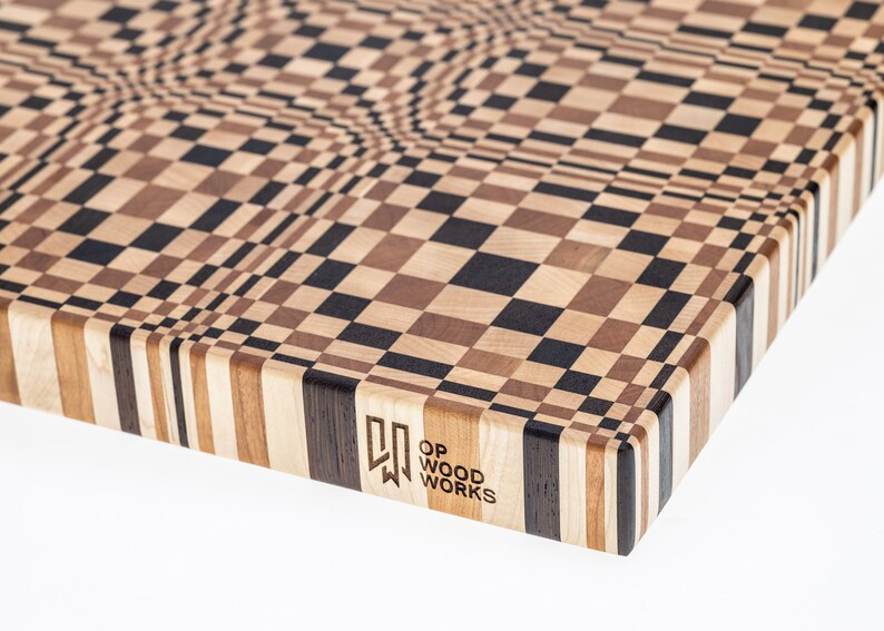 End Grain Cutting Board 3D, Butcher Block, Decor Board No. 003D/1 ...
