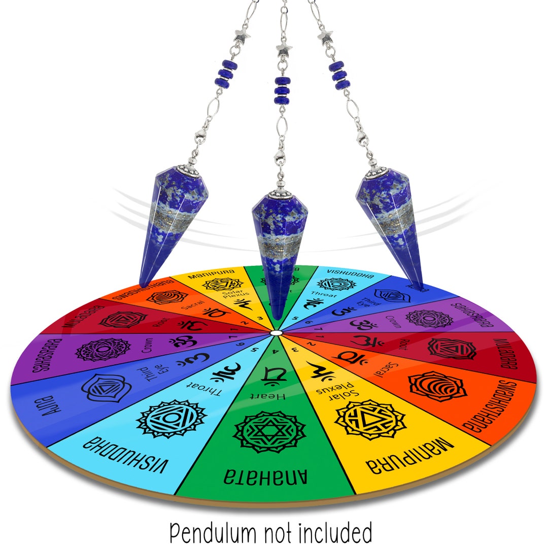 Full Circle Seven Chakras Aluminum Pendulum Chart - 8 Inch Round - Etsy