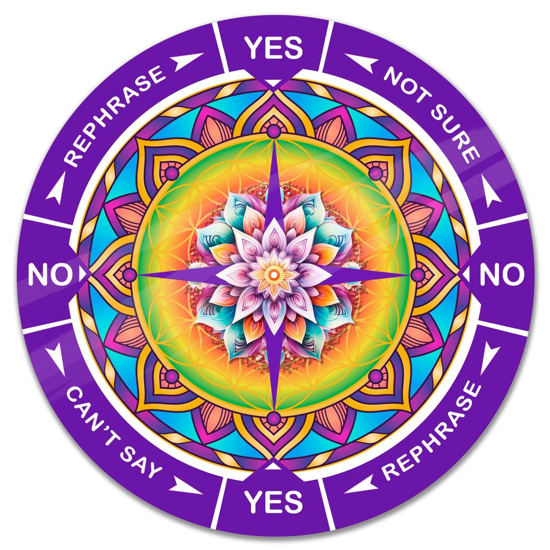 Colorful Mandala Yes/no Pendulum Chart - 8 Inch Round Aluminum - Etsy