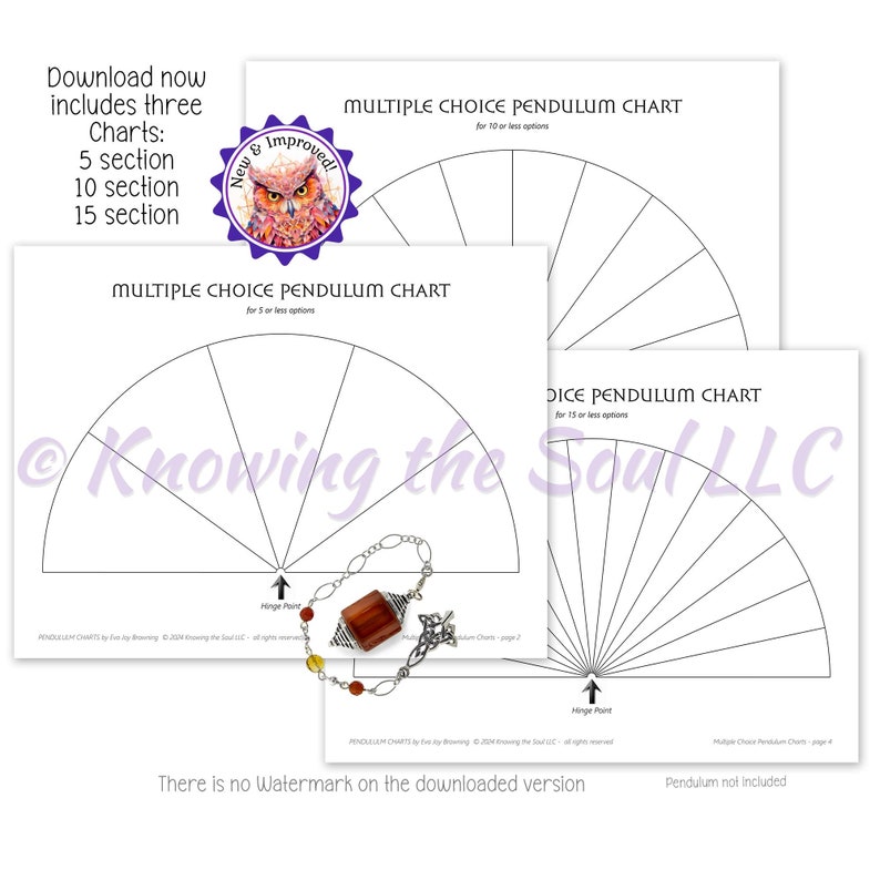 Printable Multiple Choice Pendulum Charts (digital Download) - Now ...