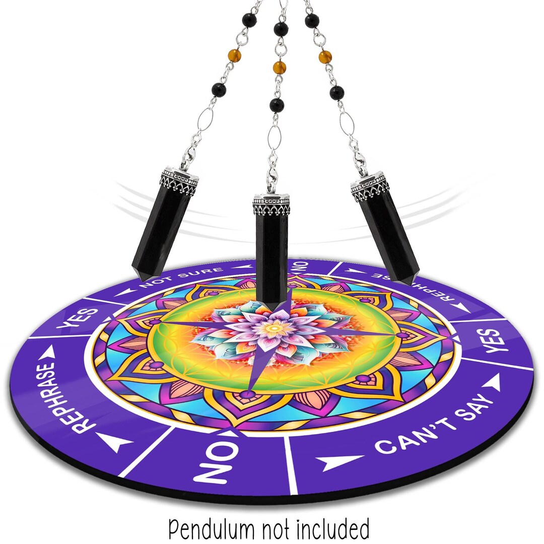 Colorful Mandala Yes/no Pendulum Chart 8 Inch Round Aluminum - Etsy